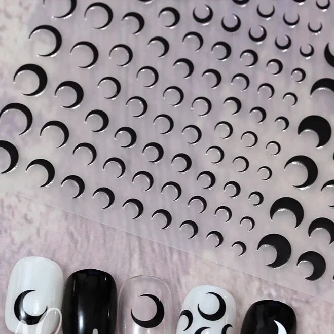 NAILFYOU 5D Кавайные Наклейки для Ногтей Фея Лиса Черный, 1pcs Aha058-02-h