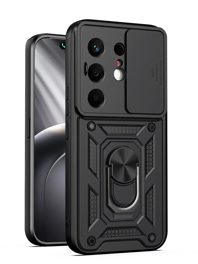 Чехол бронированный для Tecno Camon 50 Ultra 5G, противоударный с защитой камеры