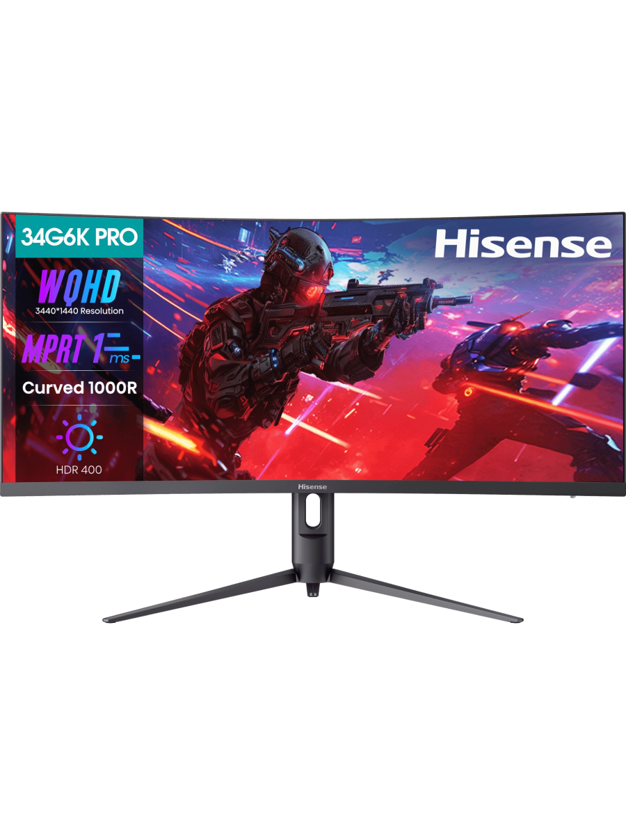 34 Монитор Hisense 34G6K-PRO 34 VA 180 Гц 2xHDMI 1xDP изогнутый экран — фото 1