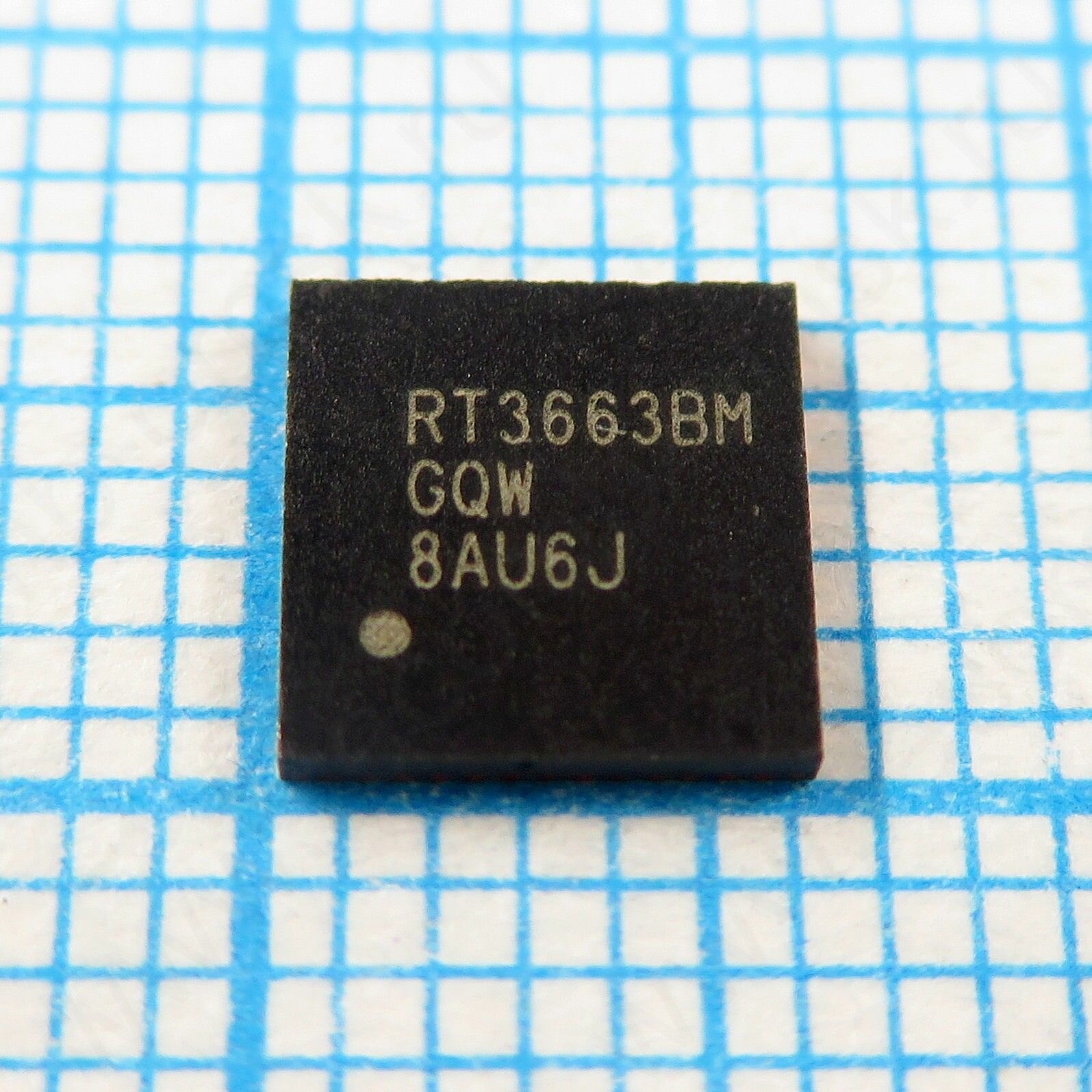 RT3663BMGQW RT3663BM - ШИМ-контроллер с двумя выходами и 3 встроенными драйверами для питания мобильного процессора AMD