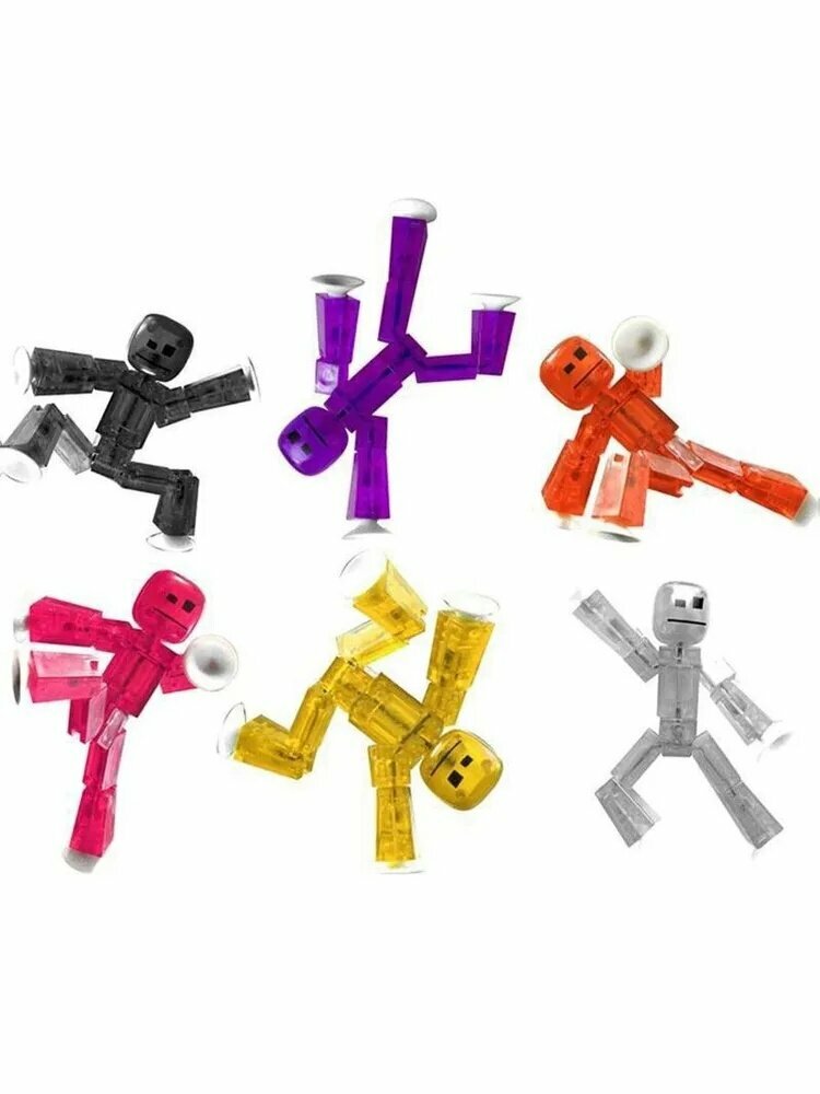 StikBot Zing Креативные куклы-присоски Stickman, 5 шт, разные цвета