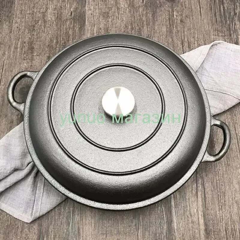 YUNUOJIA Сотейник "Pro Cook" из чугуна, 4 л, 30.5 см, темно-серый