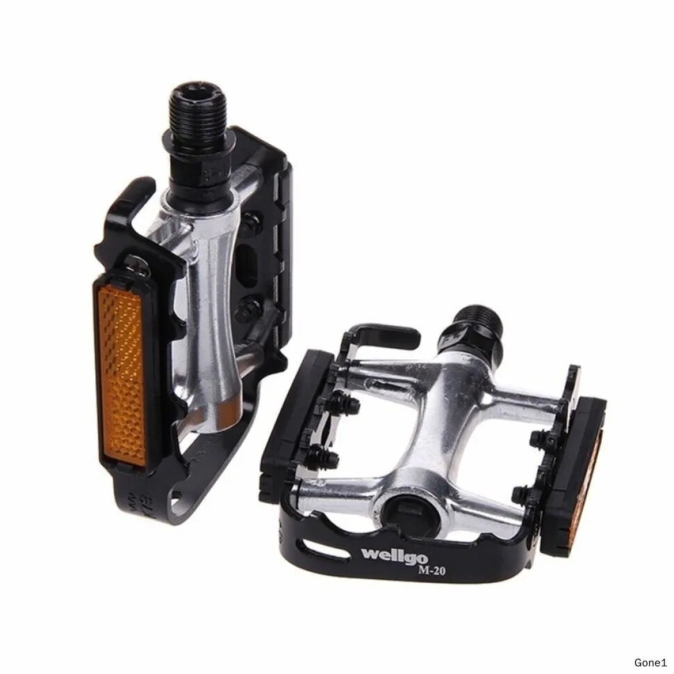 Педали Wellgo M20 ось 9/16", алюминий, рамка сталь пара для горных и дорожных велосипедов