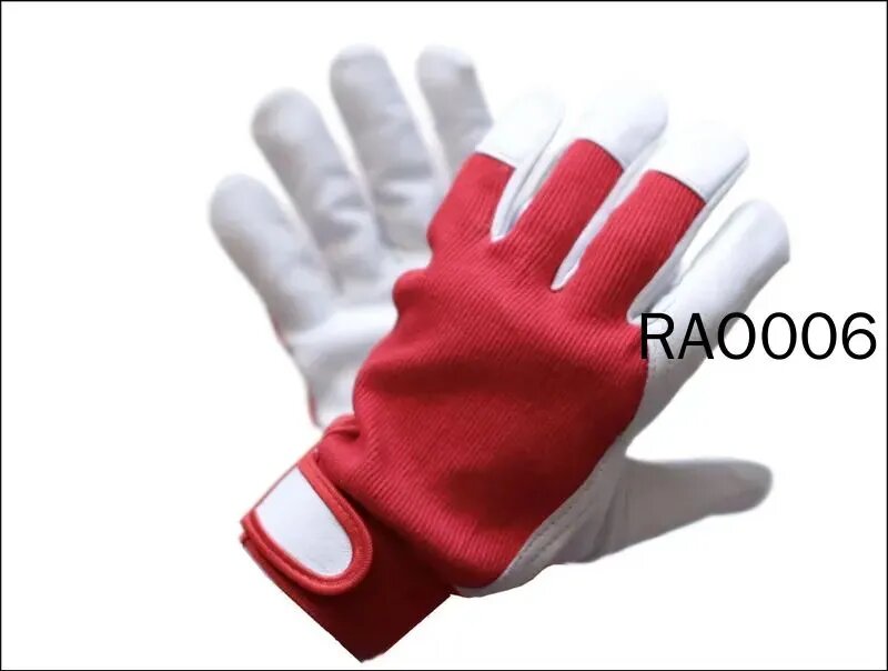 Кожаные защитные перчатки King Gloves 202 для сварки, ремонта, сада и строительства, комфортные рабочие перчатки с манжетой на липучке, универсальный размер
