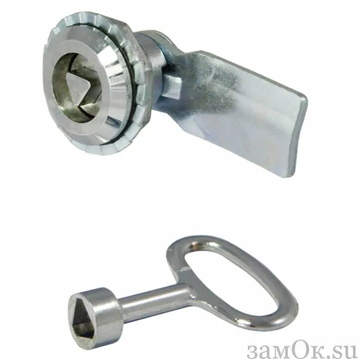 Щитовой замок 705 3 ключ треугольник, прямой ригель