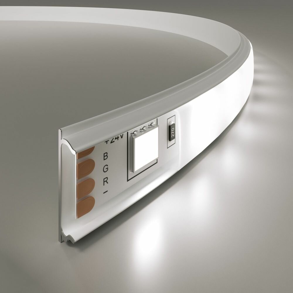 Elektrostandard LL-2-ALP012 Гибкий алюминиевый профиль белый/белый для LED ленты (под ленту до 10mm) Электростандард.