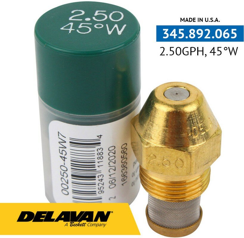 Топливная форсунка Delavan 2.50GPH, 45W (7) 00250-45W7