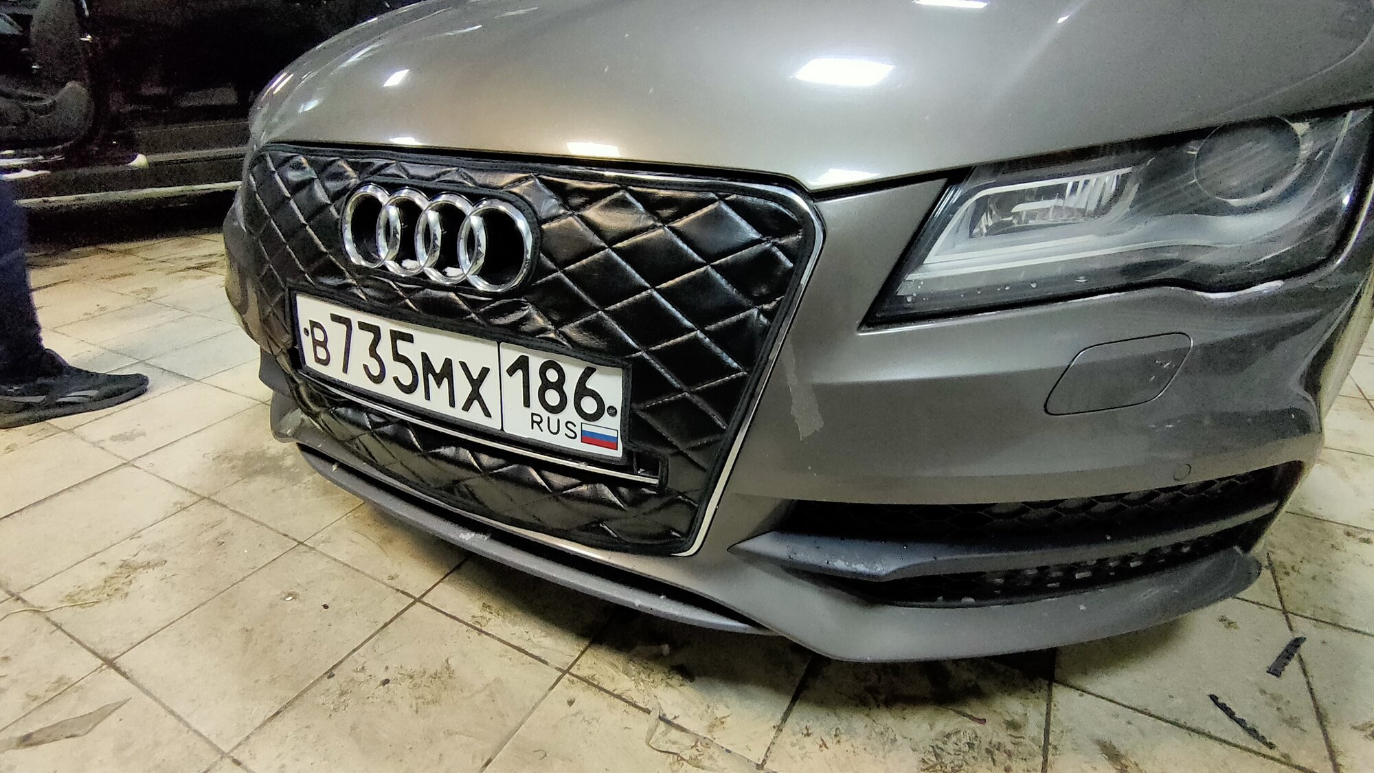 Утеплитель радиатора Экономия топлива Audi A7 Ауди А 7 (2014-2018)