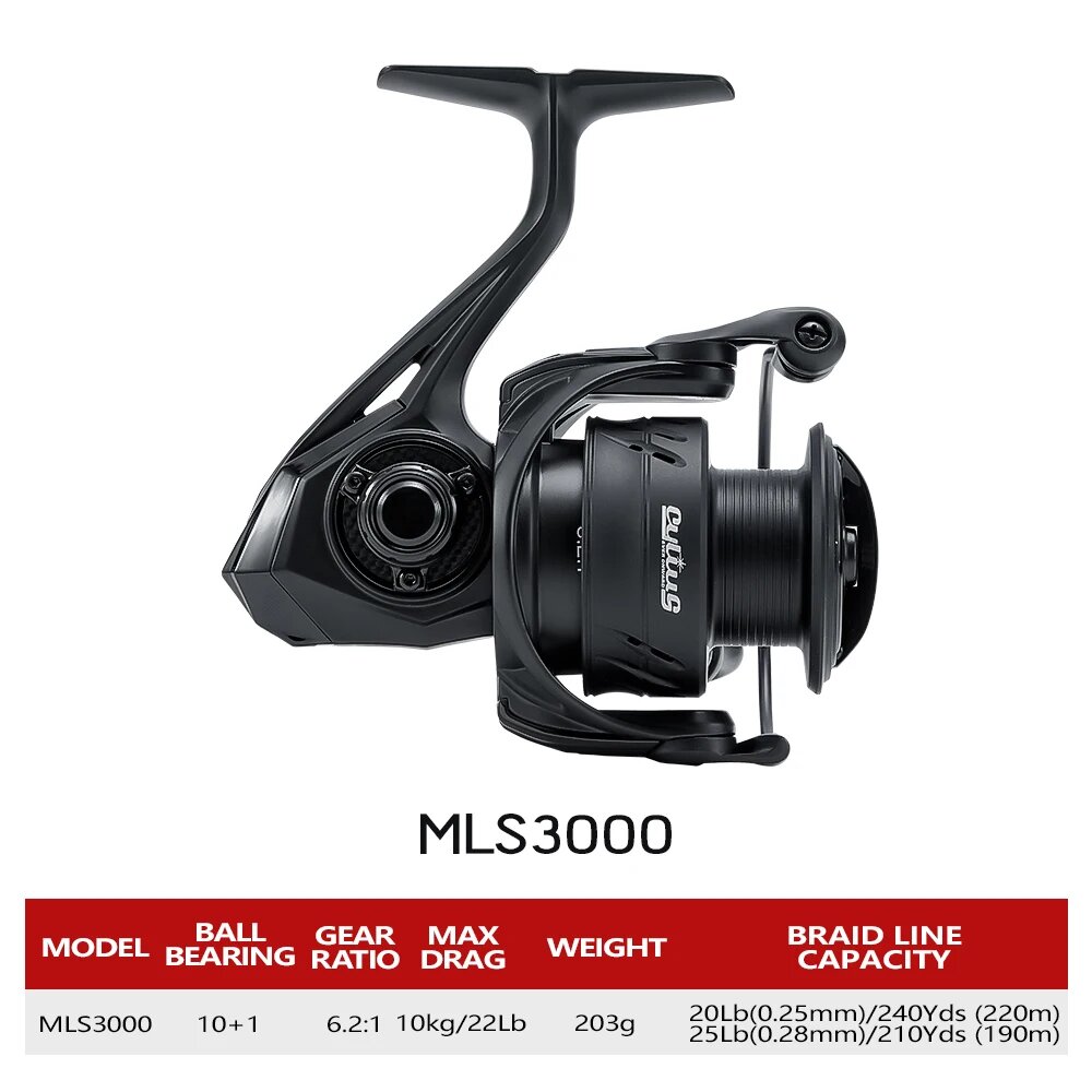 Soloking LARKIE Pro 153g карбоновые спиннинговые катушки 10кг 10+1 подшипника 5.2:1/6.2:1 MLS3000