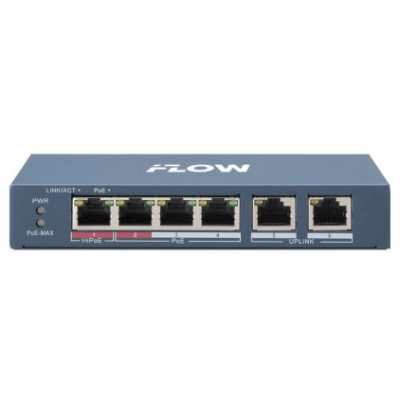 Коммутатор iFLOW EU206HPOE-V, неуправляемый, поддержка PoE, 6 PoE-портов