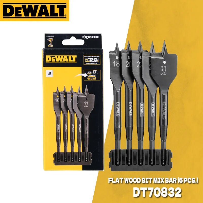 DeWalt DT70832 Набор плоских сверл EXTREME 5 шт IMPACT READY PILOT POINT Для дерева
