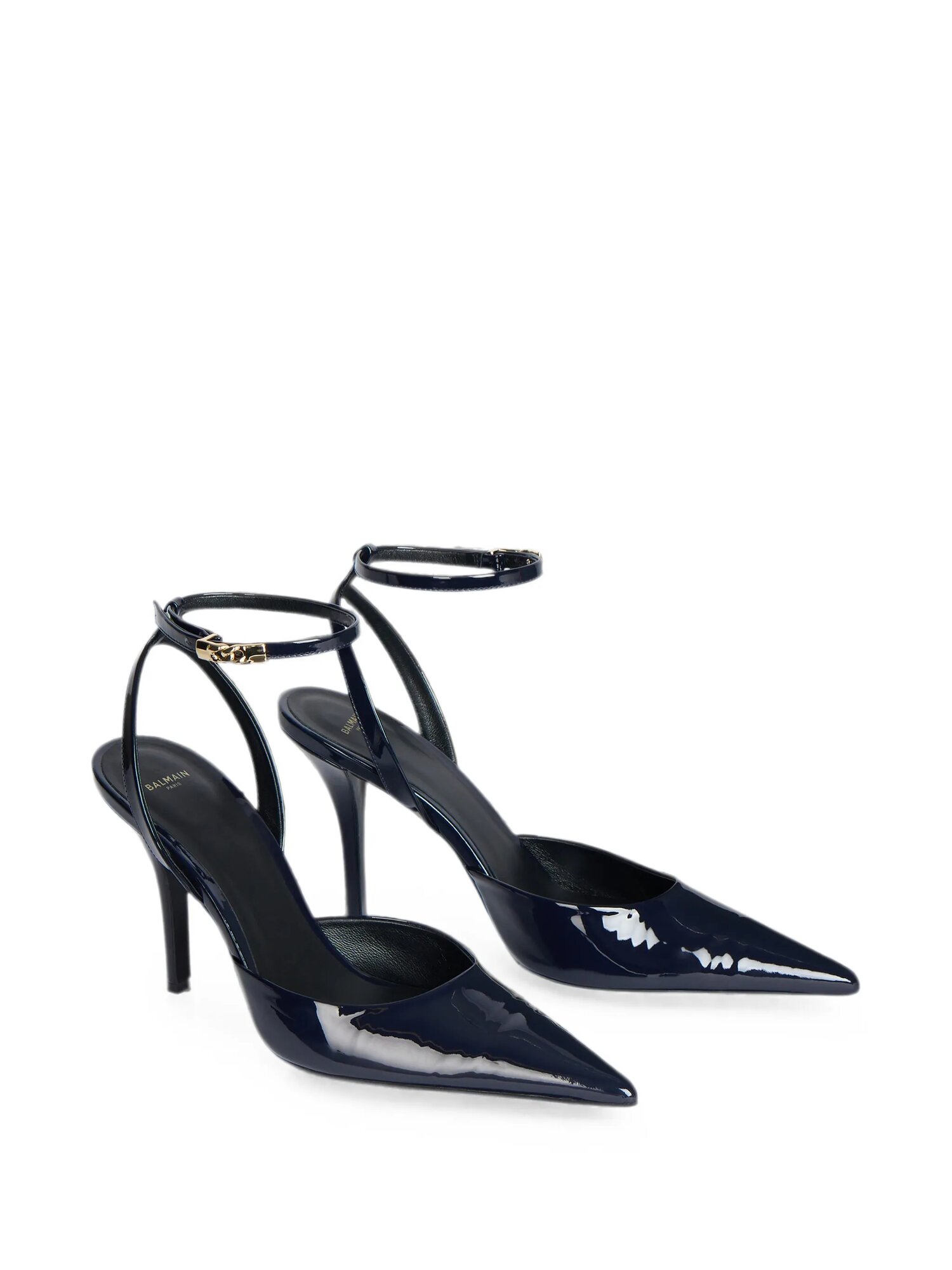Туфли Patent-leather strappy courts 