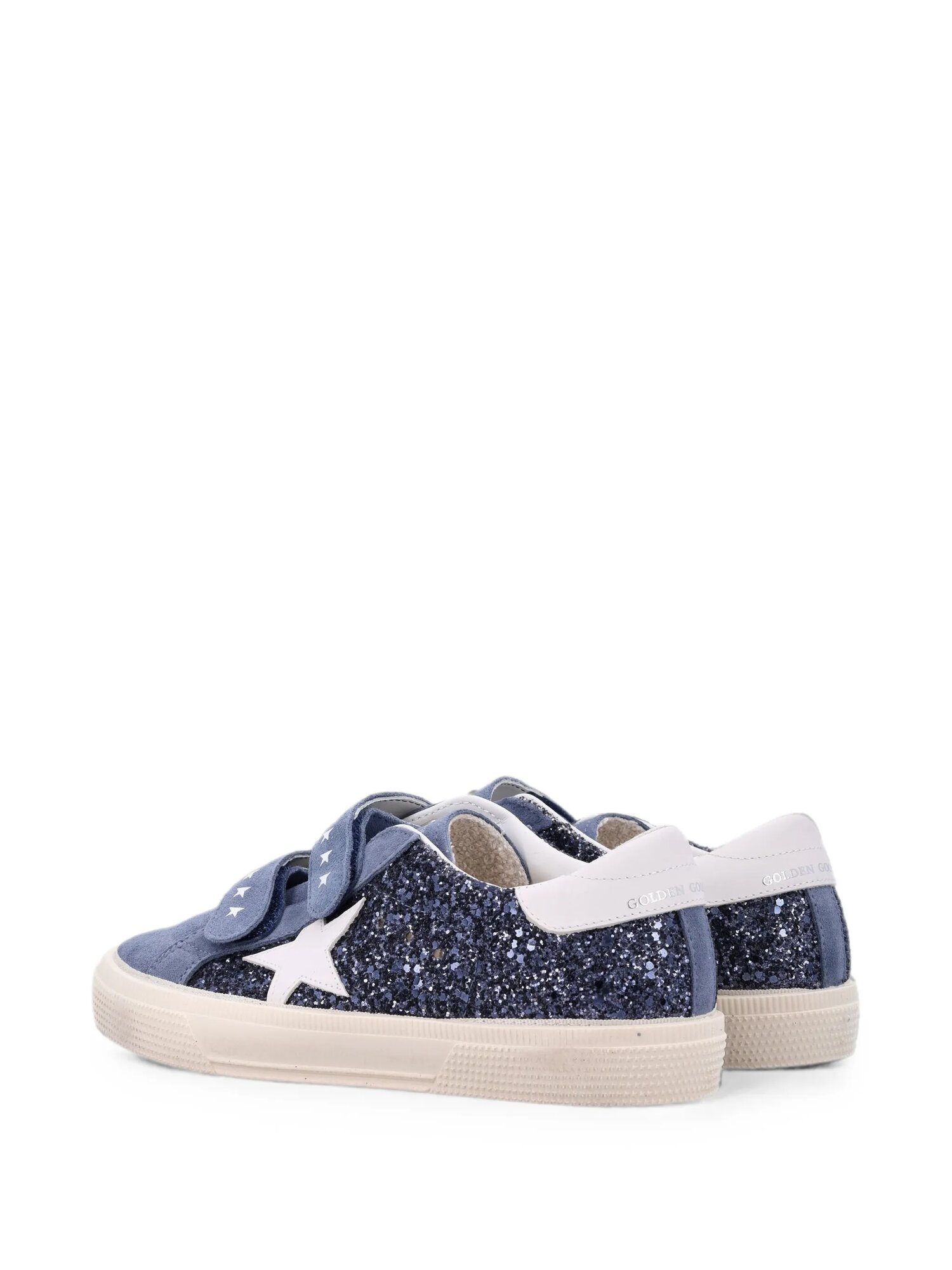 Кроссовки Golden Goose Glittered touch-strap sneakers, размер 35, синий — фото 1