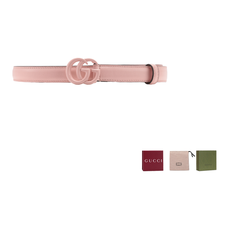 GUCCI GG Marmont Кожаные ремни Женские Розовый Ширина корпуса 2 см 95