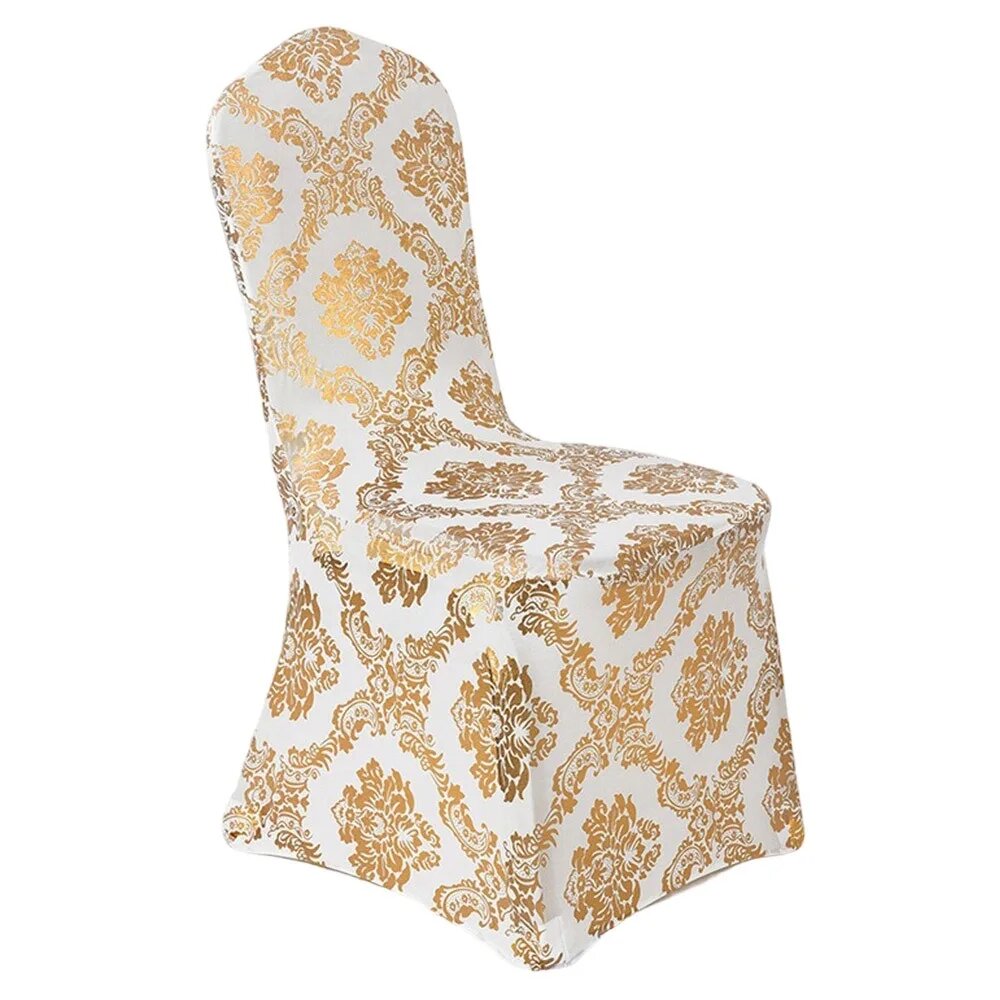 Чехлы для стульев Jacquard цветочный принт Gold