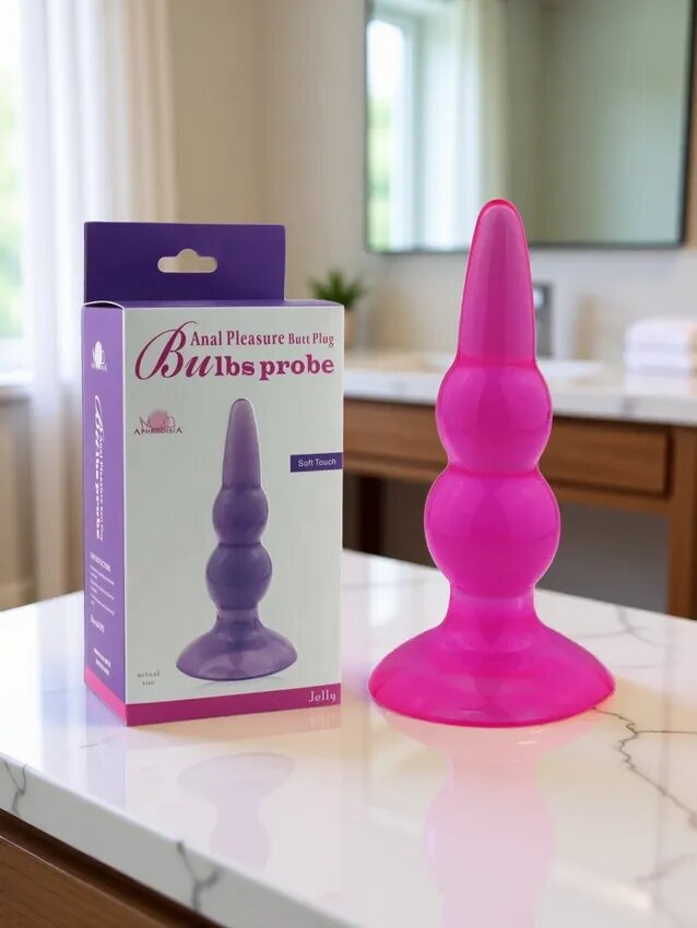 Анальная втулка Aphrodisia "Bulb Probe", розовая, ПВХ, 2,5х12 см