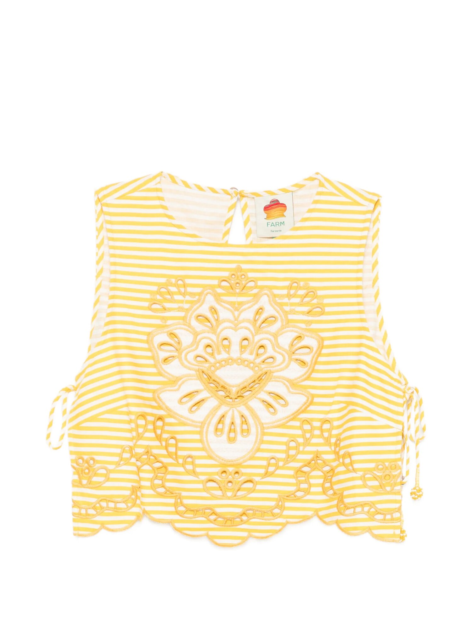 Топ Embroidered striped top