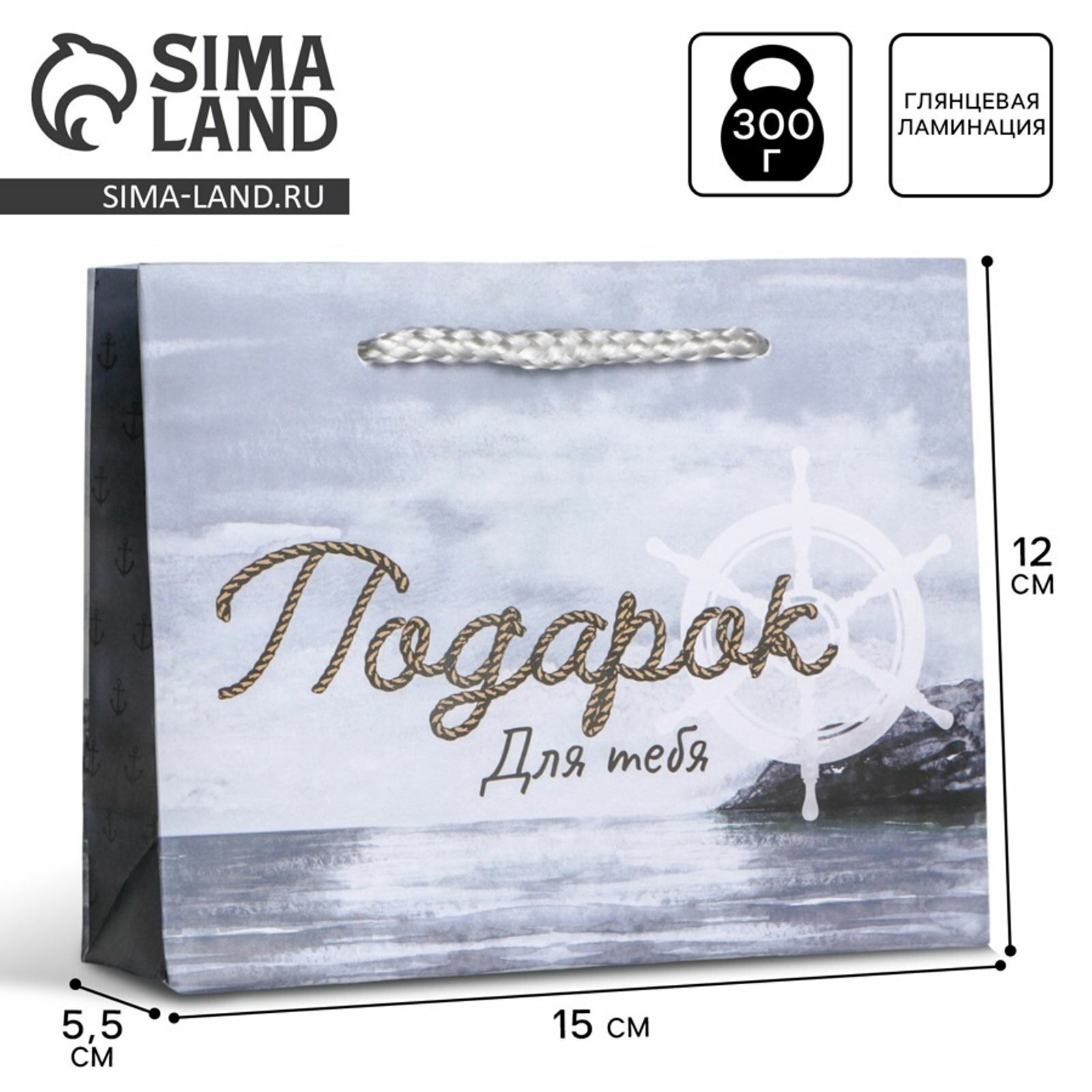 Пакет подарочный ламинированный, упаковка, Present for you, S 15x12x5.5 см, 3 шт.