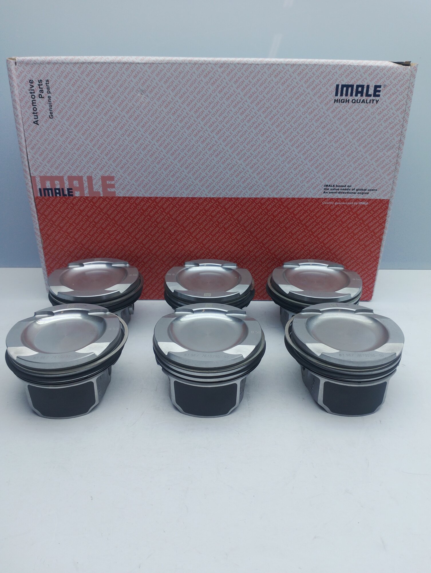 Комплект новых ремонтных (+0.50) поршней BMW N54 IMALE/IMLENG I04001026 11257610295