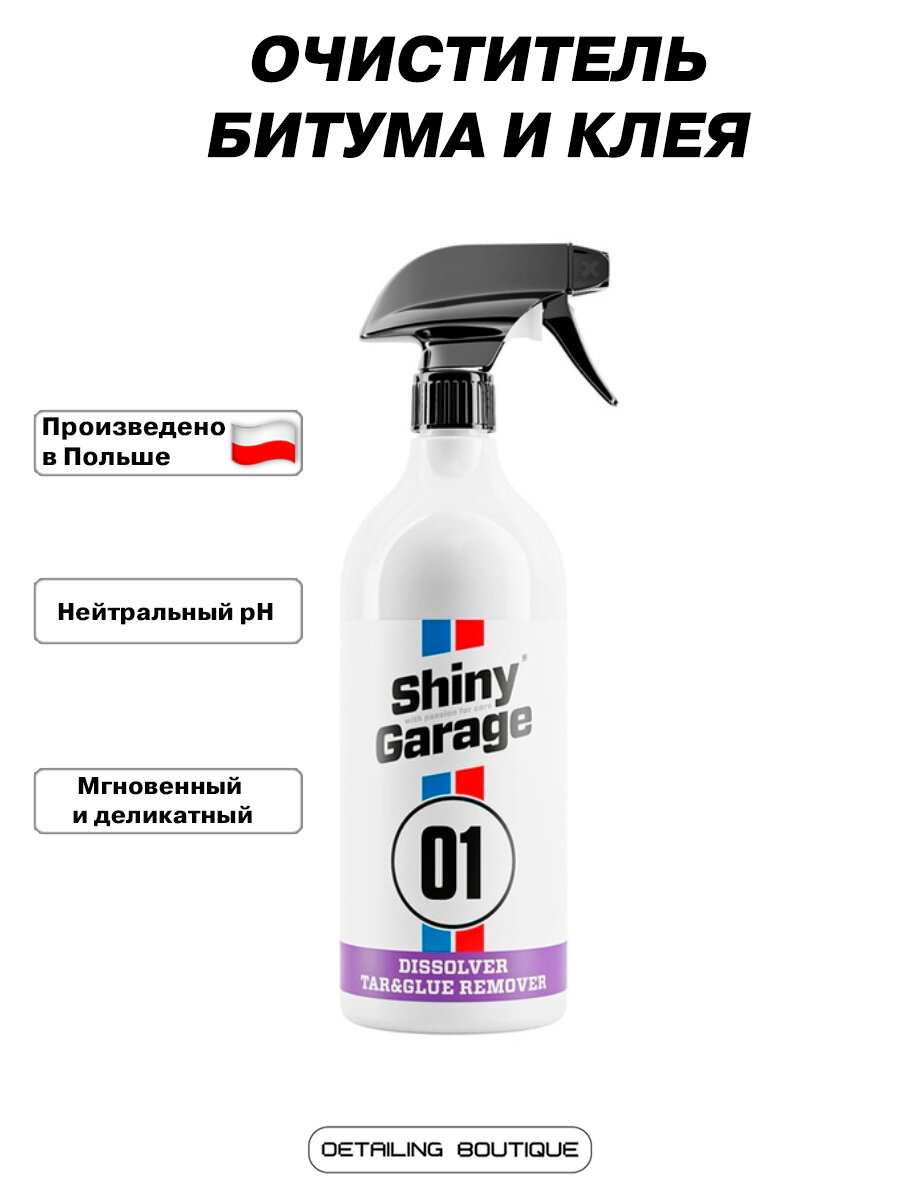 Очиститель битума и клея Shiny Garage Dissolver Tar and Glue Remover 1л