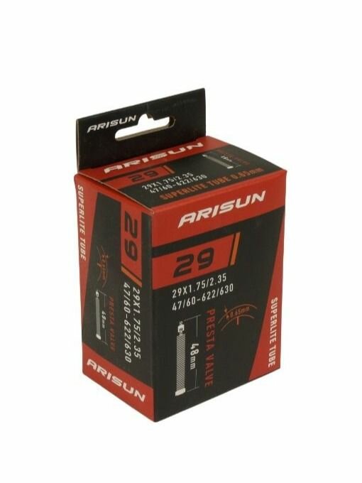 Камера ARISUN SUPERLITE 29x1.75/2.35(47/60-622/630) FV 48мм,0.65мм, бутил