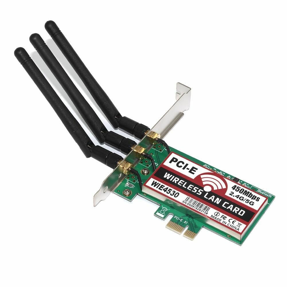 Сетевая карта MyPads PCI-E 450 М для компьютера беспроводная сетевая карта 3 антенны двухдиапазонная