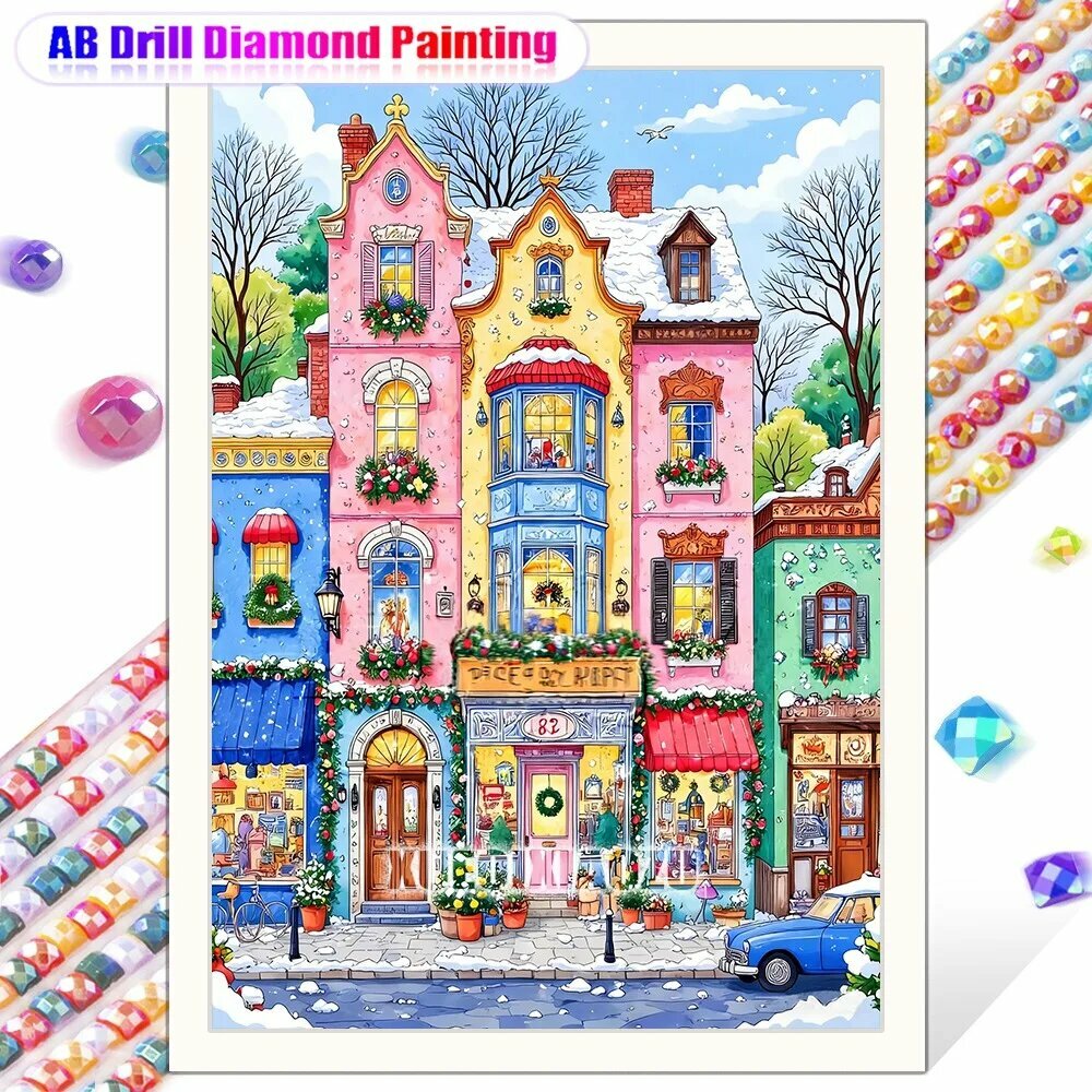 Алмазная живопись Potdemiel «Сказочный мир», 20x25 см AB FD Suqare 50x70cm, 7-TZ