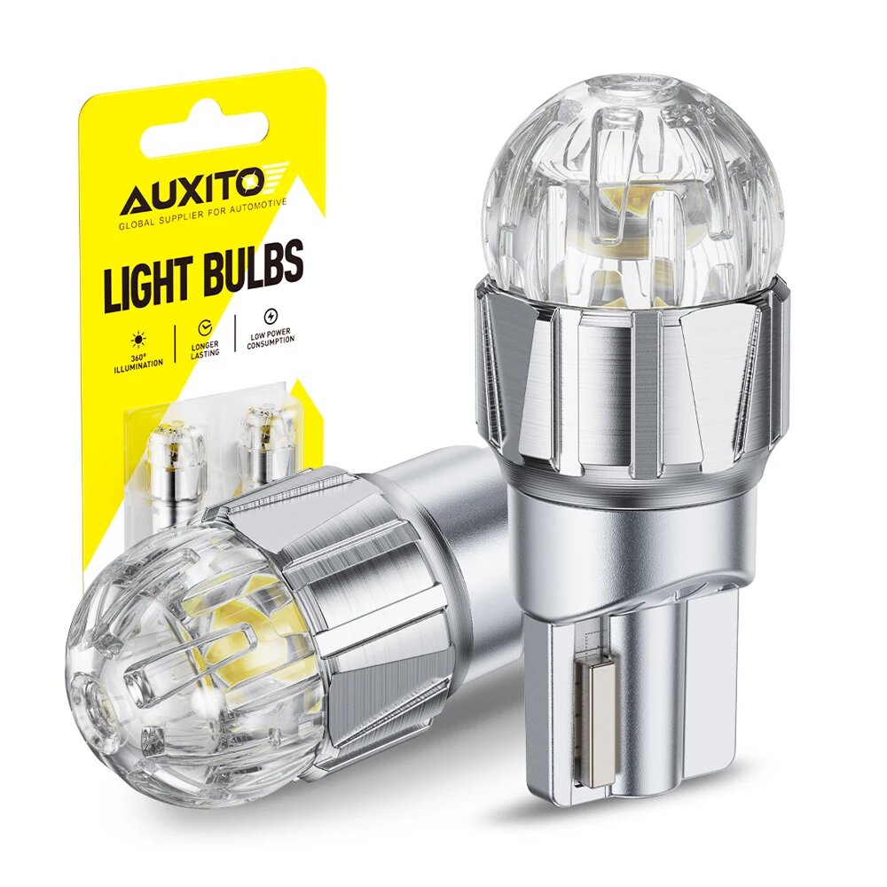 AUXITO 2 шт. автомобильные светодиодные лампы T10 W5W Canbus для чтения, освещения White Light