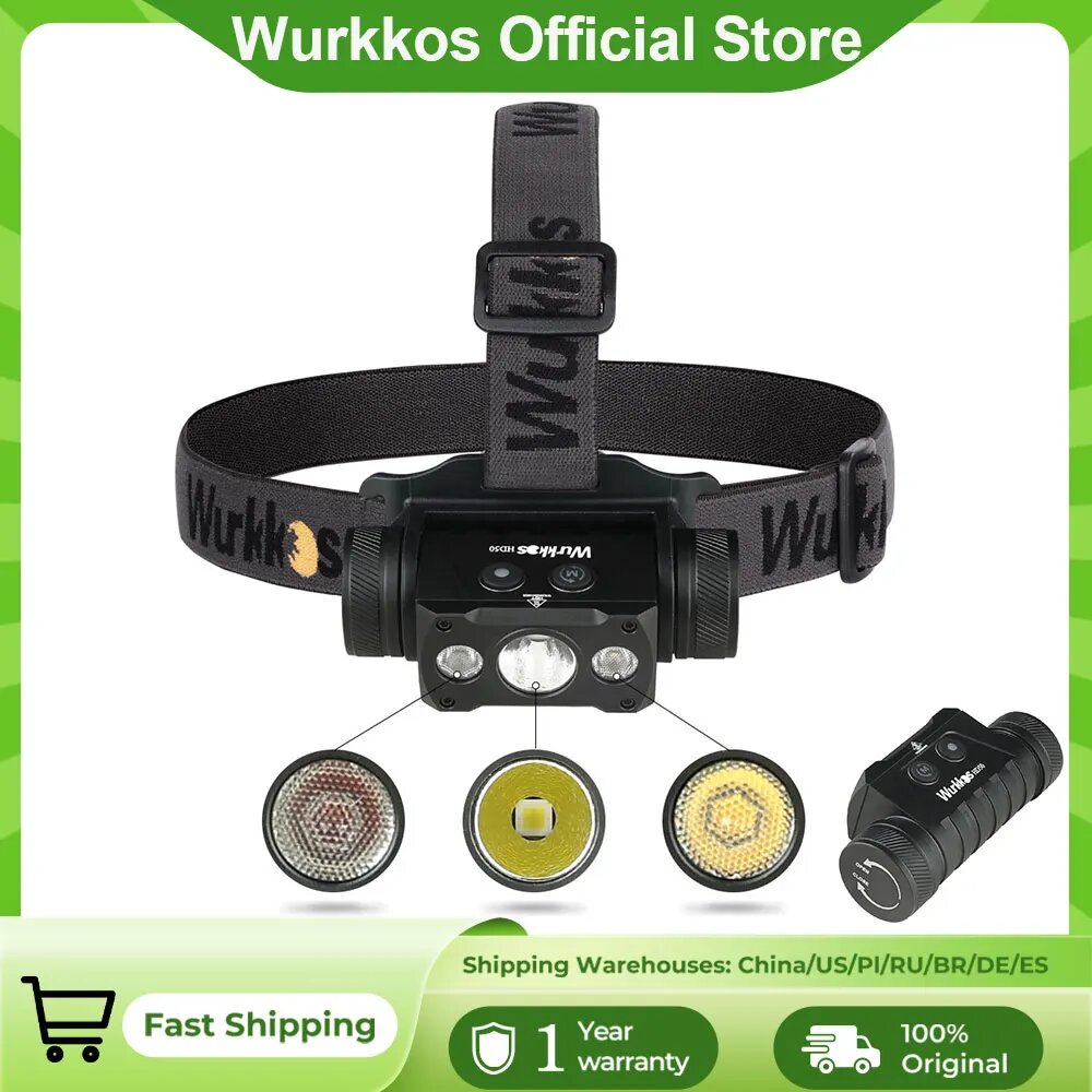 Налобный фонарь Wurkkos HD50 красный