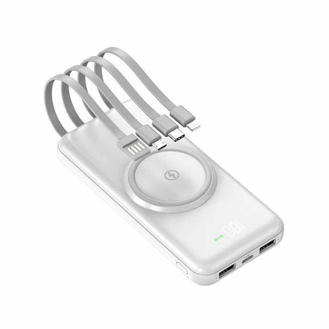 Повербанк с беспроводной зарядкой / powerbank 50000mah / внешний аккумулятор