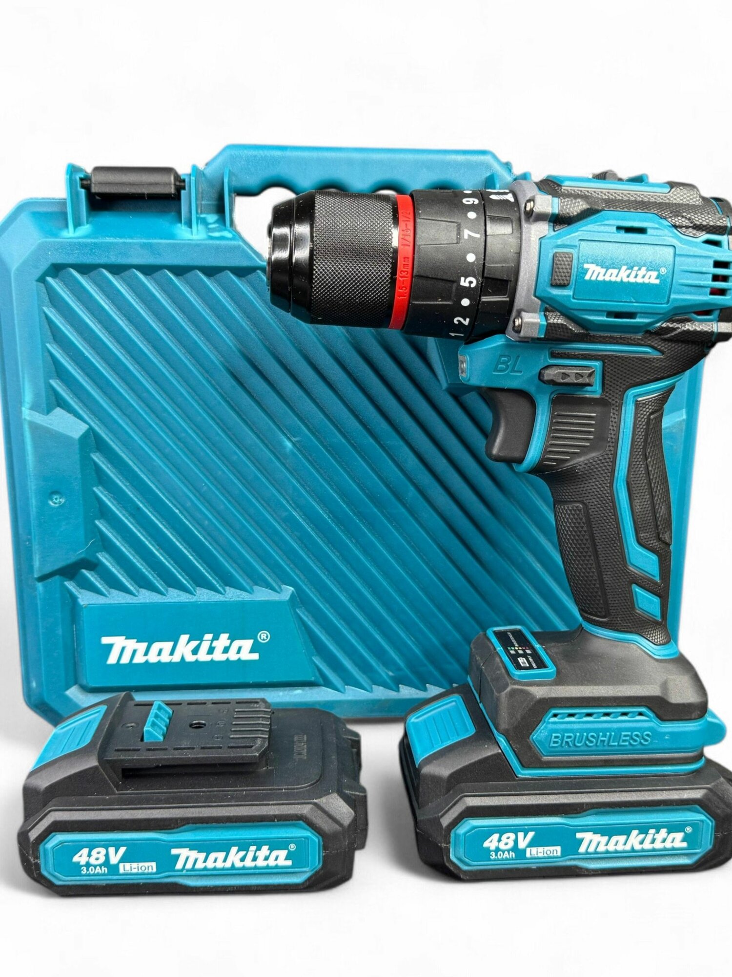 Дрель-шуруповерт, 48 В, 88 Нм, 2 АКБ