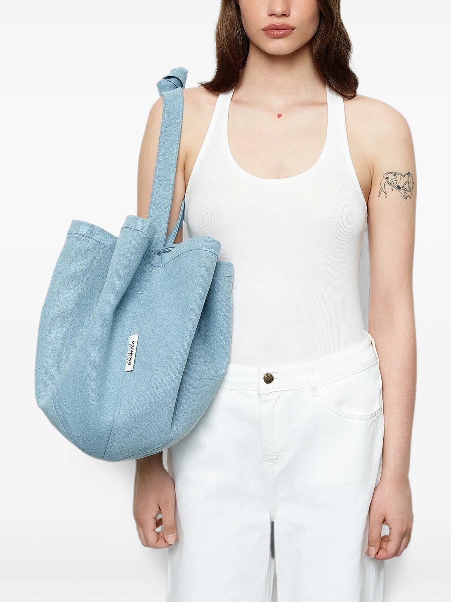 Сумка RUSLAN BAGINSKIY Denim bucket bag — фото 1