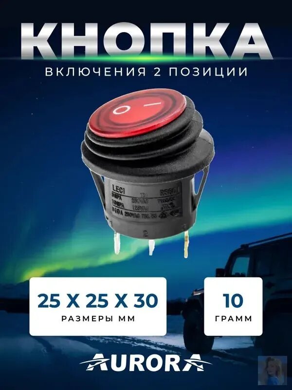 13965 ALO-AK2 Кнопка IP68 влагозащищенная Aurora ALO-AK2