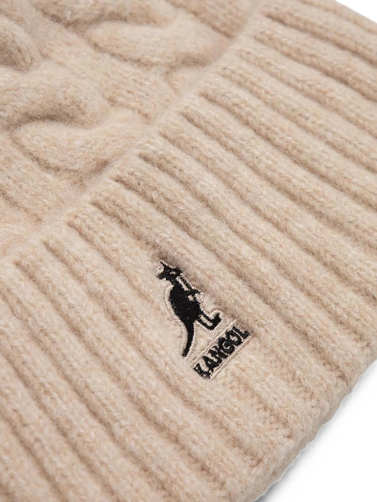 Шапка KANGOL Pompom cable-knit beanie hat для девочек, размер OneSize — фото 1