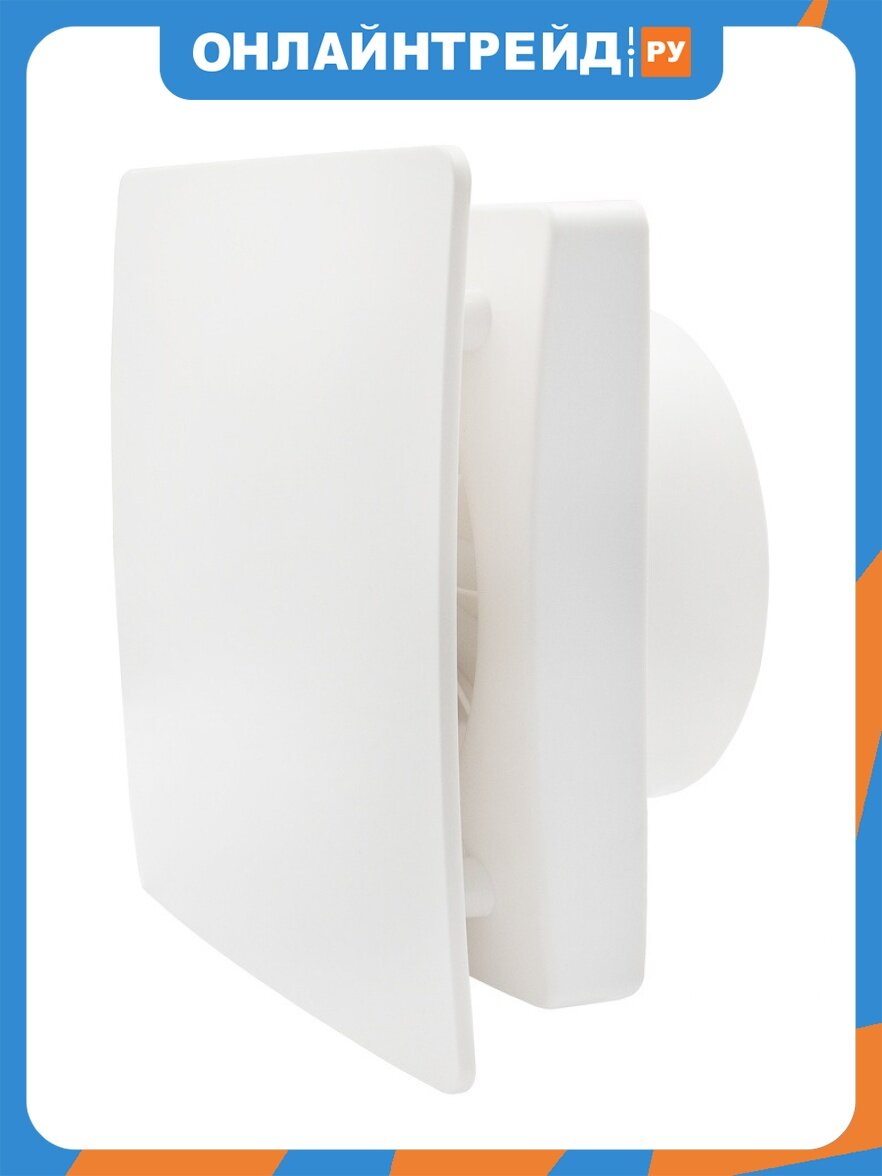 Накладной вентилятор с коротким патрубком Seicoi SMAZ04-01H Floxy Design 100H White (таймер + датчик влажности)