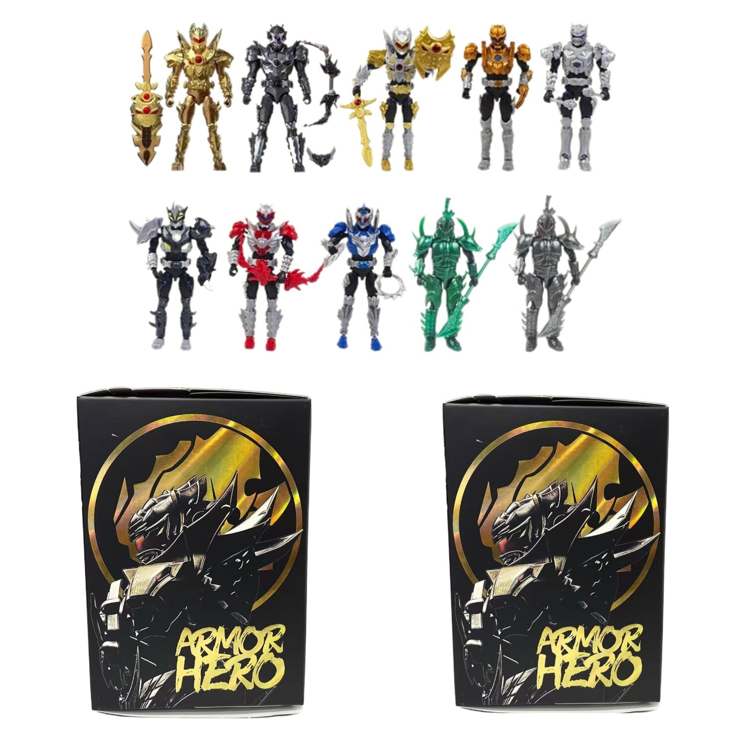 Игрушка унисекс Armored Light And Shadow Legend Emperor Dragon Emperor Knight, 2 шт.