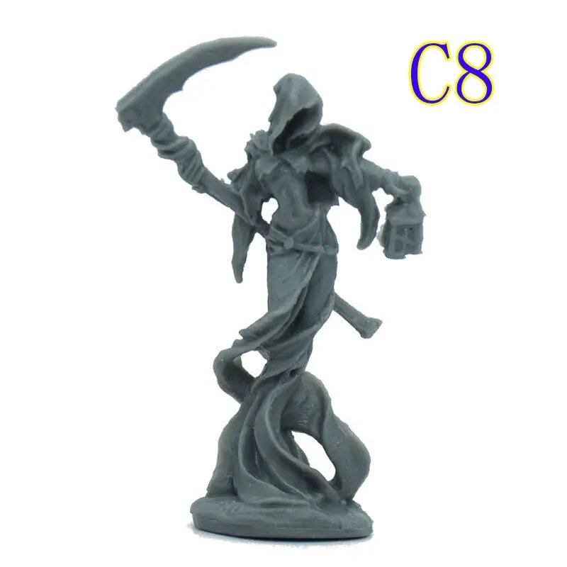 Миниатюры TRPG COKANO из резины: Волк, Ослик, Гриб, Скелет, Жнец, Орк C8