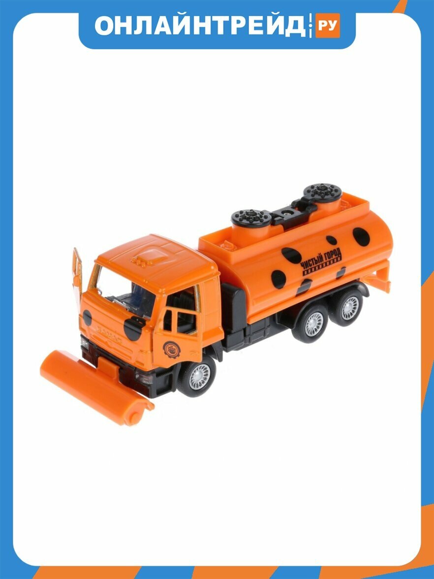 Игрушка инерционная металлическая Технопарк SB-16-74-B2-WB Машина камаз уборочная