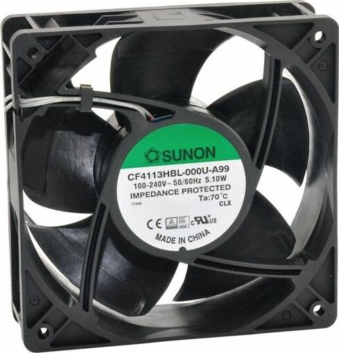 SUNON CF4113HBL-000U-AE9 Вентилятор осевой, 230В AC, 120x120х38мм, 185куб. м/ч, 45дБА, IP68, 1шт