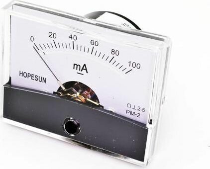 VELLEMAN AIM60100 Амперметр; аналоговый; на панель; I AC: 0А-100мА; Класс: 2,5, 1шт