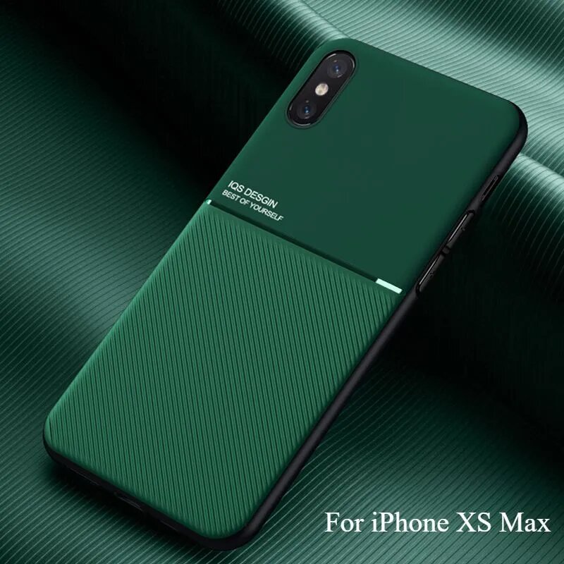 FASNYA Чехол из деловой кожи для Apple iPhone XS Max (Айфон XC макс) с магнитным автомобильным держателем, тонкий защитный чехол для смартфона