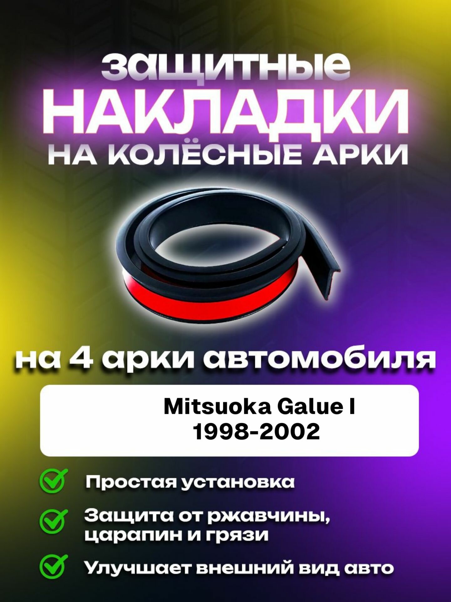 Накладки на арки автомобиля Mitsuoka Galue I (1998-2002)/ Митсуока Галу 1 поколение защитные