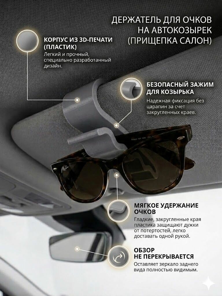 Держатель очков автомобильный