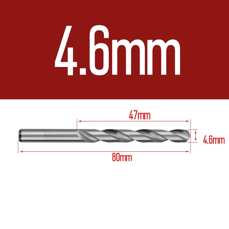 Набор спиральных сверл HSS 4241 0,5-14 мм 4.6mm(1Pcs)
