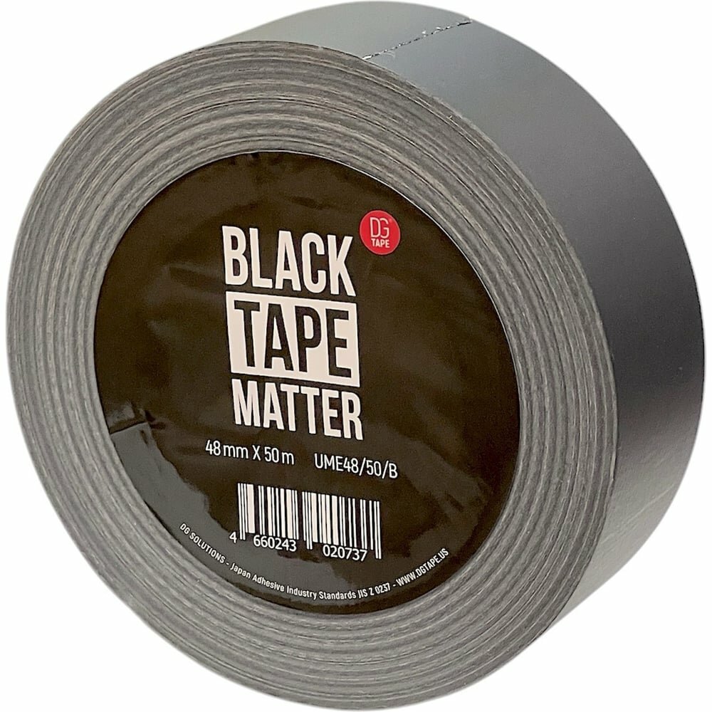 Клейкая лента DGTAPE ultraMATT EXPO - Гаффа тейп 48мм/50м - Черный UME48/50/B