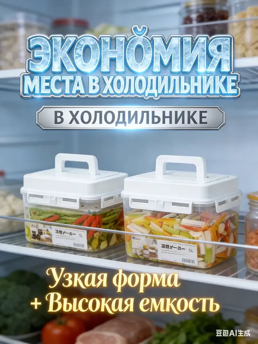 Прозрачная емкость пресс для маринования 5л