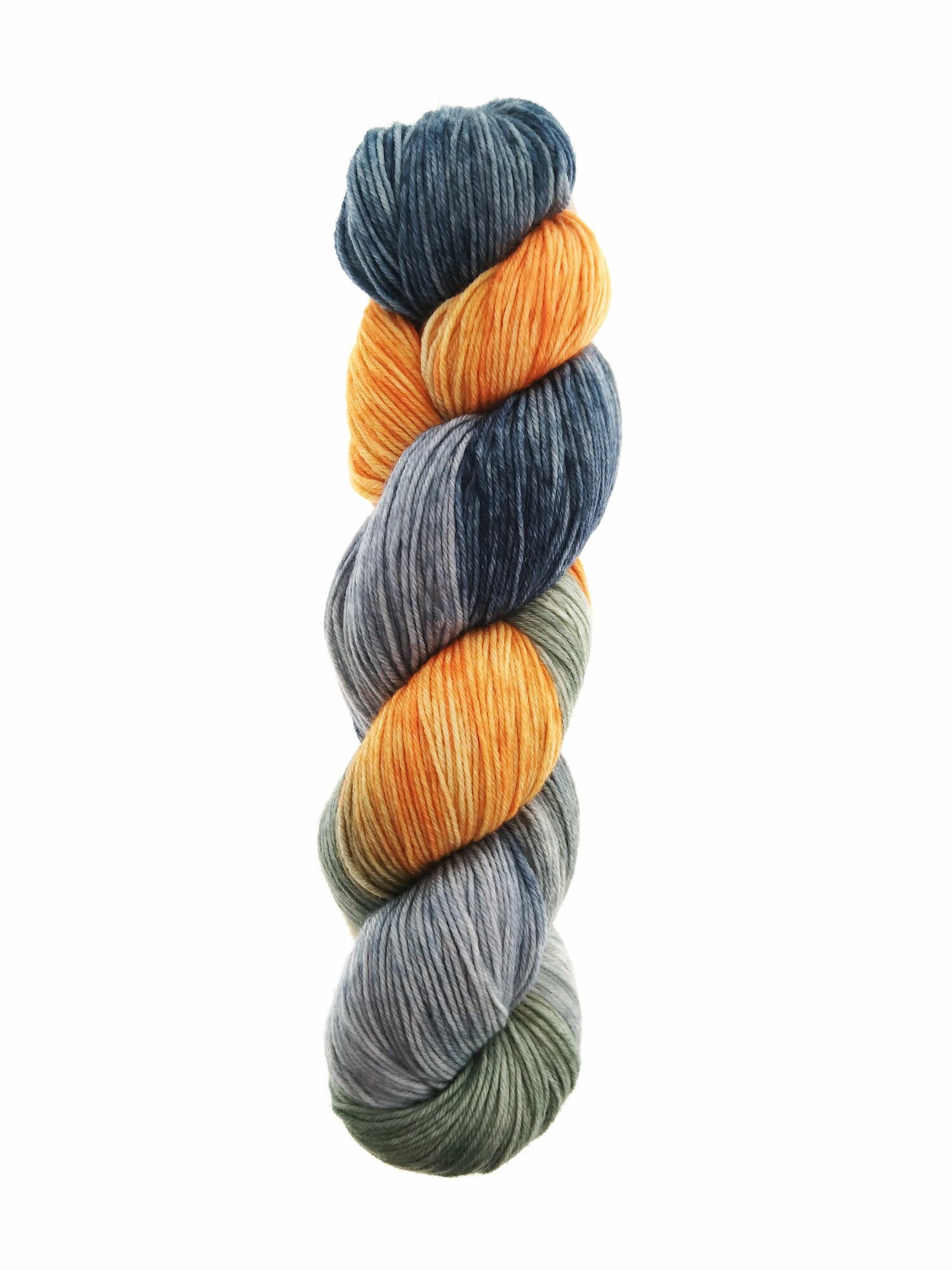 Пряжа KnitPro Terra, 75% шерсть мериноса Superwash, 25% нейлон, 100г/400м, цв. VR2011 бежевый/зеленый/оранжевый/серый