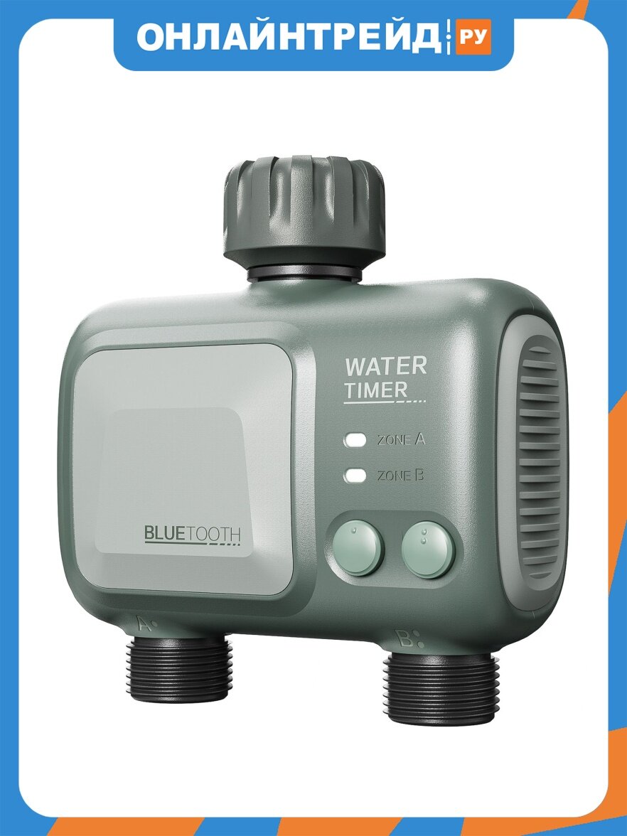Умный таймер Wi-Fi Uniel +Bluetooth для автоматического полива UST-A400 2C/WF IP65 GATEWAY OLIVE