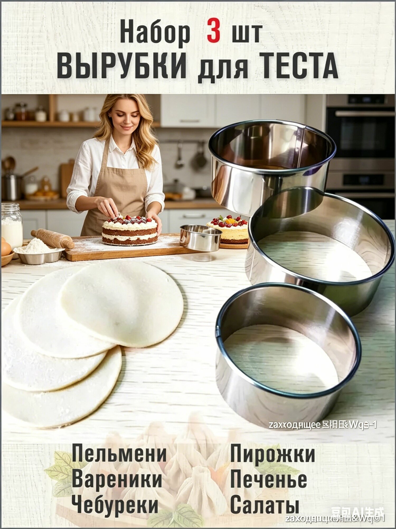 GEALFIS Форма для котлет 3 шт