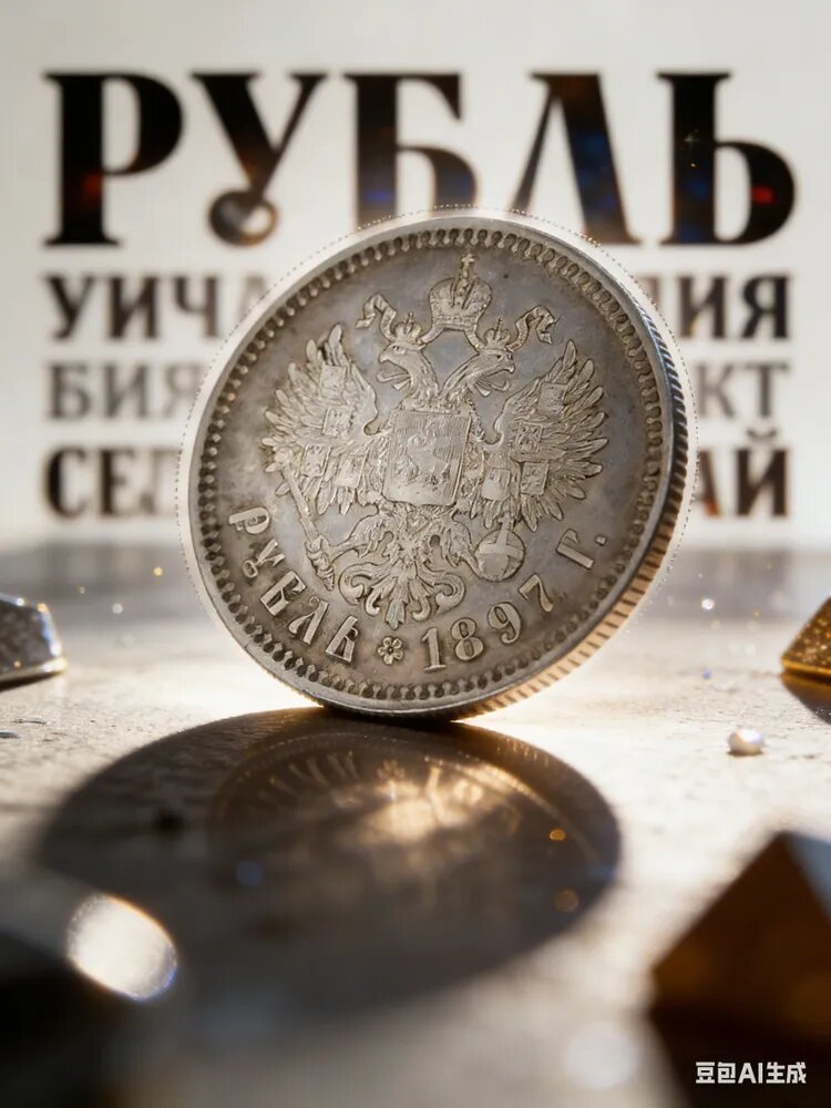 GEALFIS 1 рубль 1897 г. Николай II, Брюссельский монетный двор , состояние XF